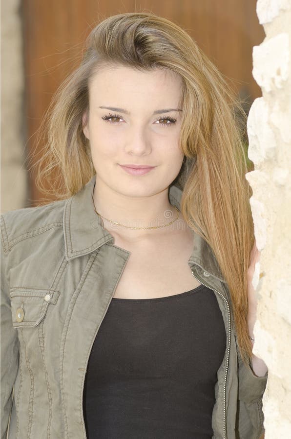 Beautiful Girl with Intense Eyes Stock Photo - Image of attractive ...