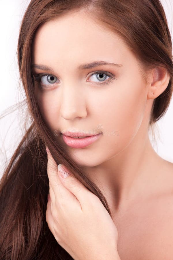 Beautiful Girl with Long Hair Stock Photo - Image of clean, charming ...