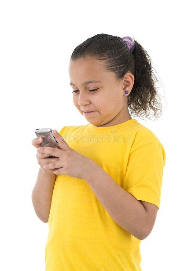 Beautiful Girl Mobile Texting Stock Image - Image of happy, internet ...