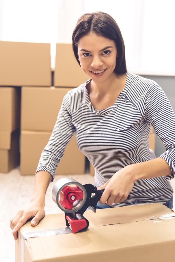 Beautiful girl moving stock photo. Image of house, expression - 80992136
