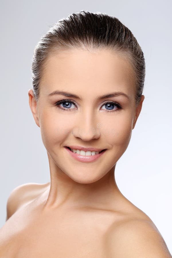 Beautiful Girl with Perfect Face Stock Photo - Image of lovely, brown ...