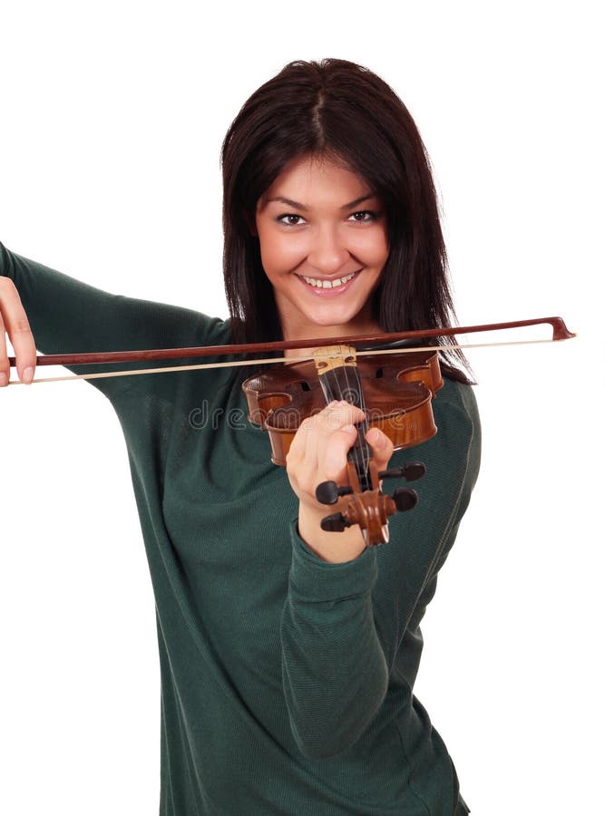 Beautiful girl play violin stock photo. Image of pretty - 23850964
