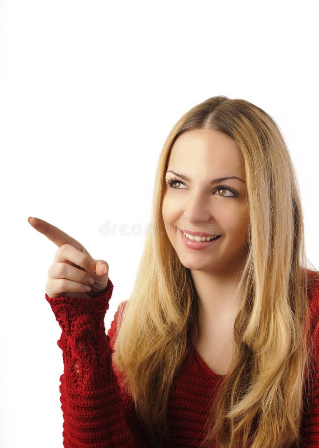 3,986 Happy One Pointing Women Stock Photos - Free & Royalty-Free Stock ...