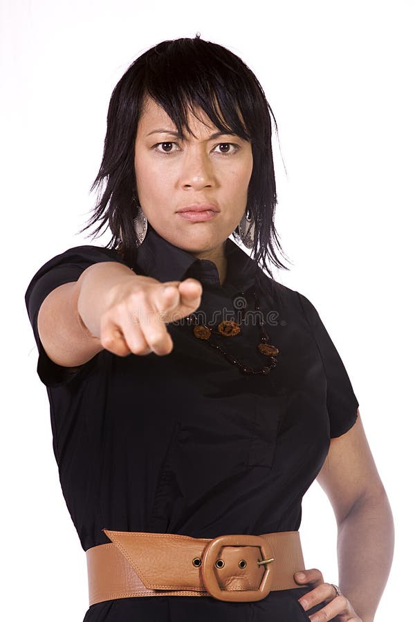 Beautiful Girl Pointing To the Camera Stock Image - Image of happiness ...