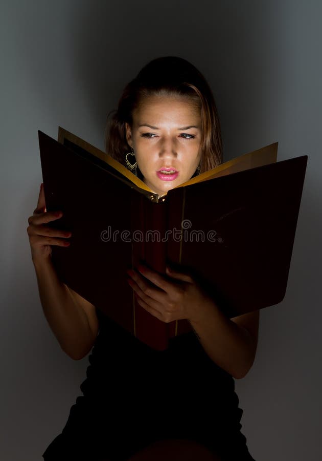Beautiful Girl Reading a Book. Stock Photo - Image of female, reading ...