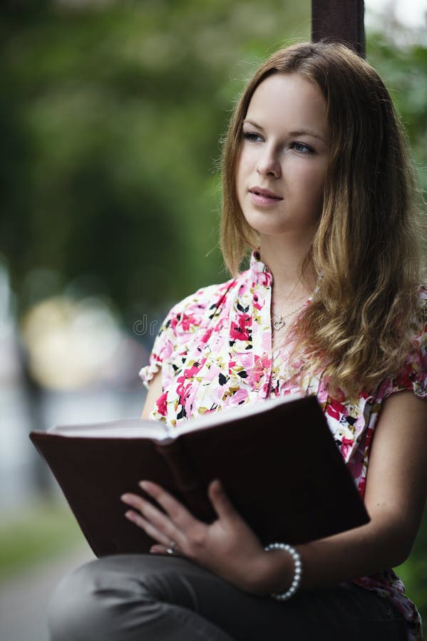 Beautiful Girl Reading Book Stock Photo - Image of happy, pretty: 38776922