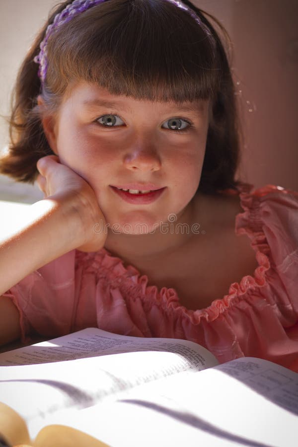 Beautiful Girl Reading Holy Bible Stock Photo - Image of bible ...