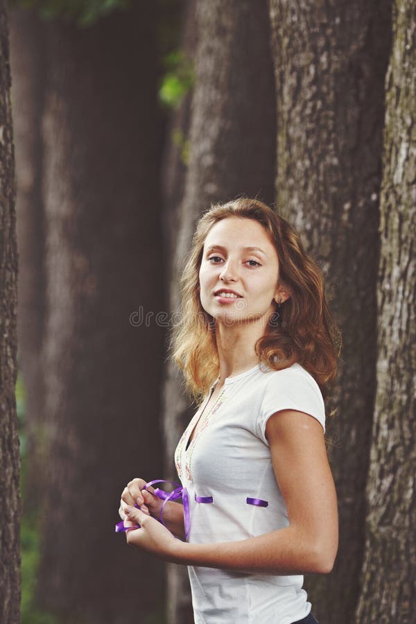 Beautiful Girl with Ribbons Stock Image - Image of skill, action: 25208201
