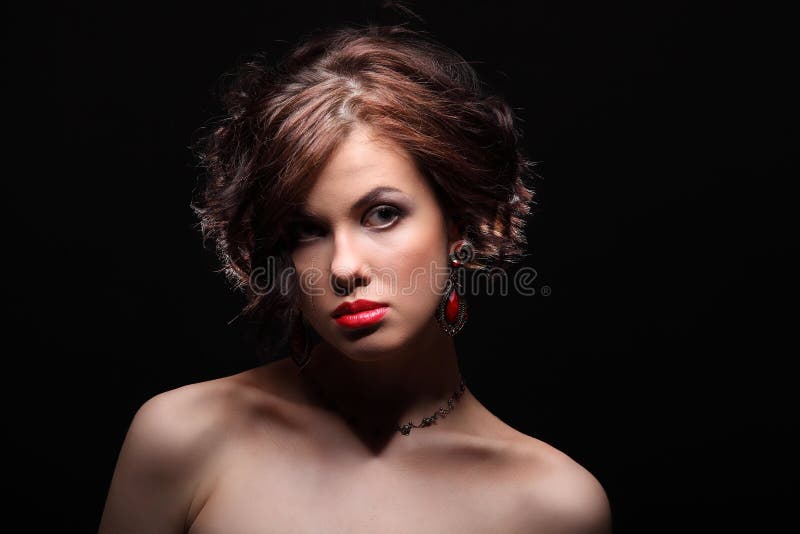 Beautiful Girl with a Scar on Face and Shoulder Stock Photo - Image of ...