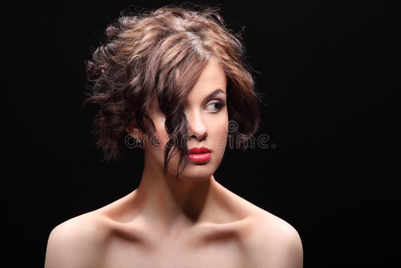 Beautiful Girl with a Scar on Face and Shoulder Stock Image - Image of ...