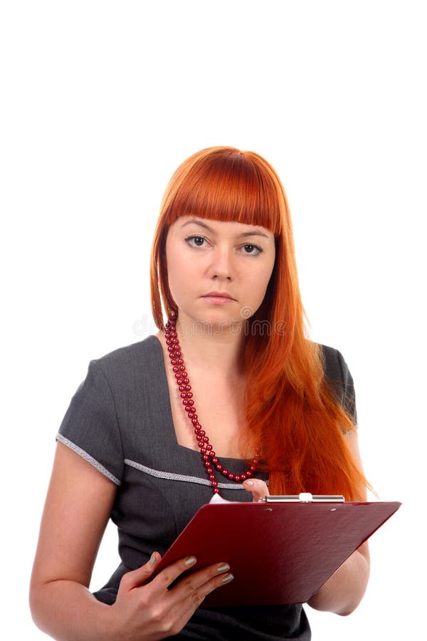 Beautiful girl - secretary stock photo. Image of caucasian - 13086254