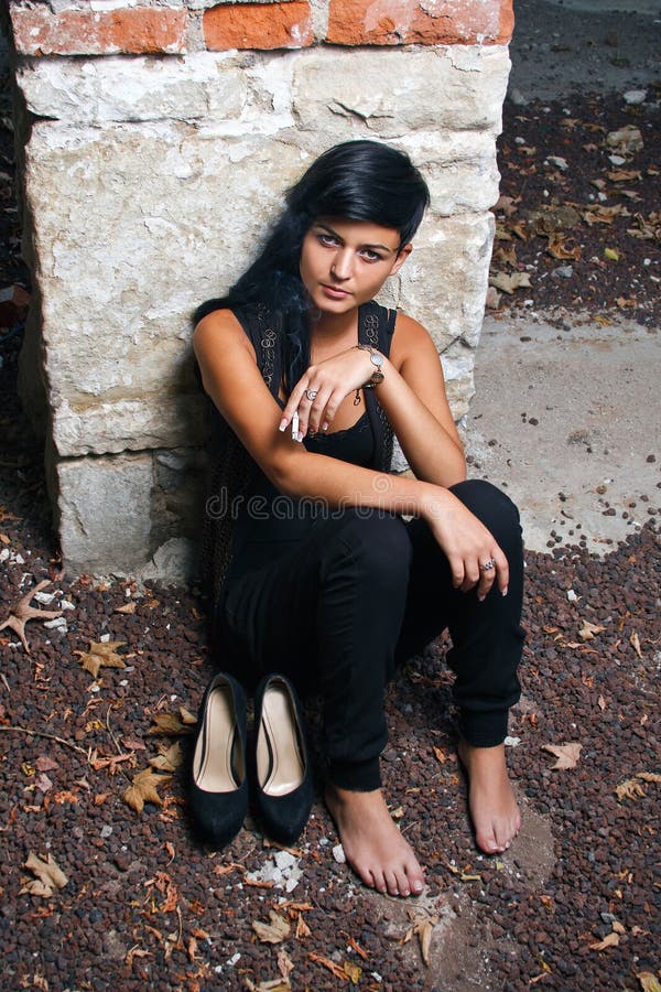 Beautiful girl sitting stock image. Image of sensuality - 25924565