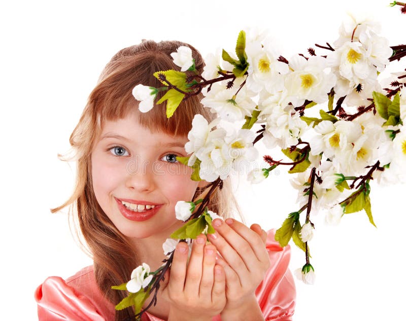 Girl - Spring. stock image. Image of smiling, childhood - 15609439
