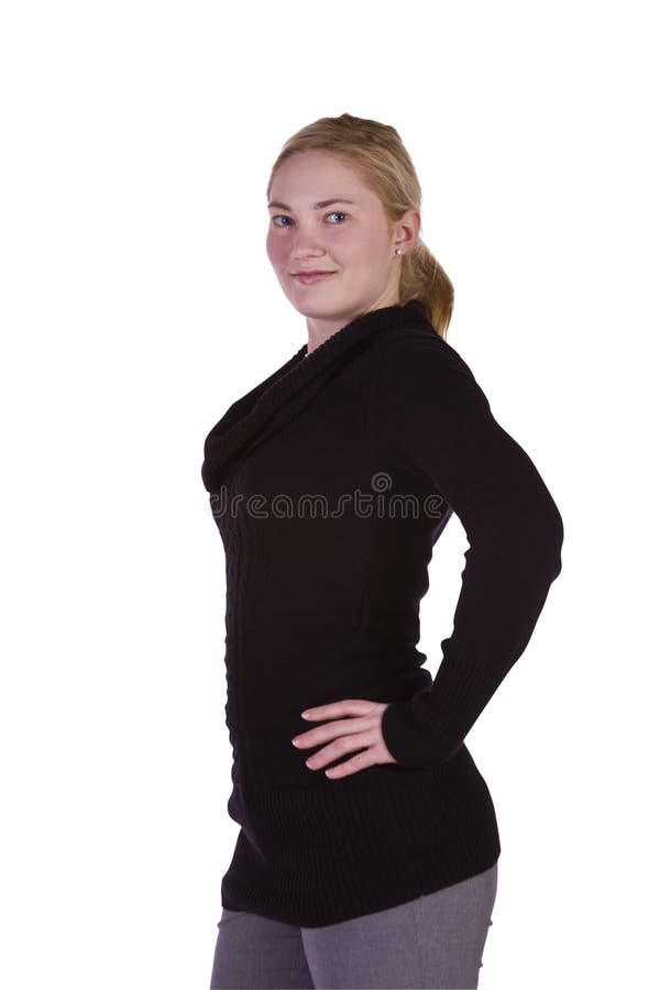 Beautiful Girl Standing Up stock photo. Image of american - 13452614