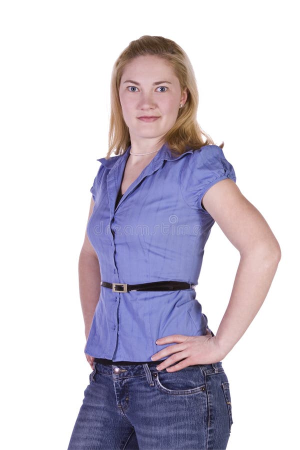 Beautiful Girl Standing Up stock photo. Image of friendly - 13452706