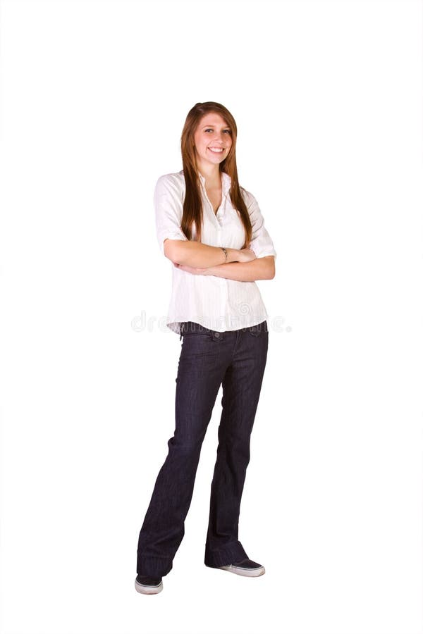 Beautiful Girl Standing Up stock photo. Image of dress - 13472318