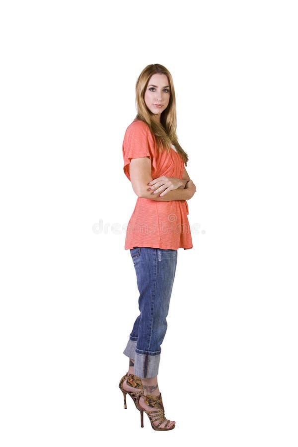 Beautiful Girl Standing Up Royalty Free Stock Photo - Image: 18745835