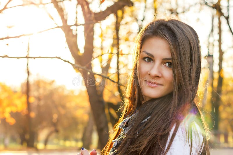 Beautiful girl at sunset stock photo. Image of hipster - 61915044