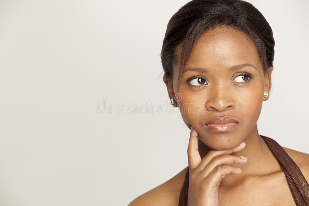 Beautiful girl thinking stock image. Image of thinking - 11327617