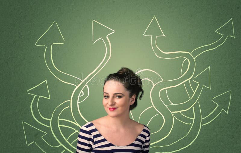 Beautiful Girl Thinking a Solution Stock Photo - Image of expression ...