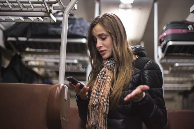 Beautiful Girl on the Train Stock Photo - Image of public, female: 38277586