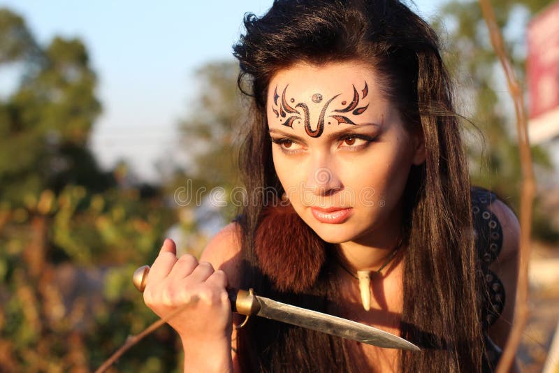 Beautiful Girl-warrior - Amazon Stock Photo - Image of forest, warrior ...