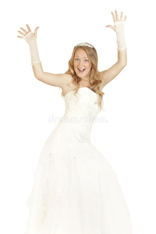Girl in a Wedding Dress Show Thumb Stock Image - Image of beautiful ...
