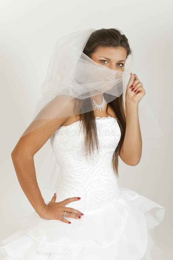 Girl in a Wedding Dress Show Thumb Stock Image - Image of beautiful ...