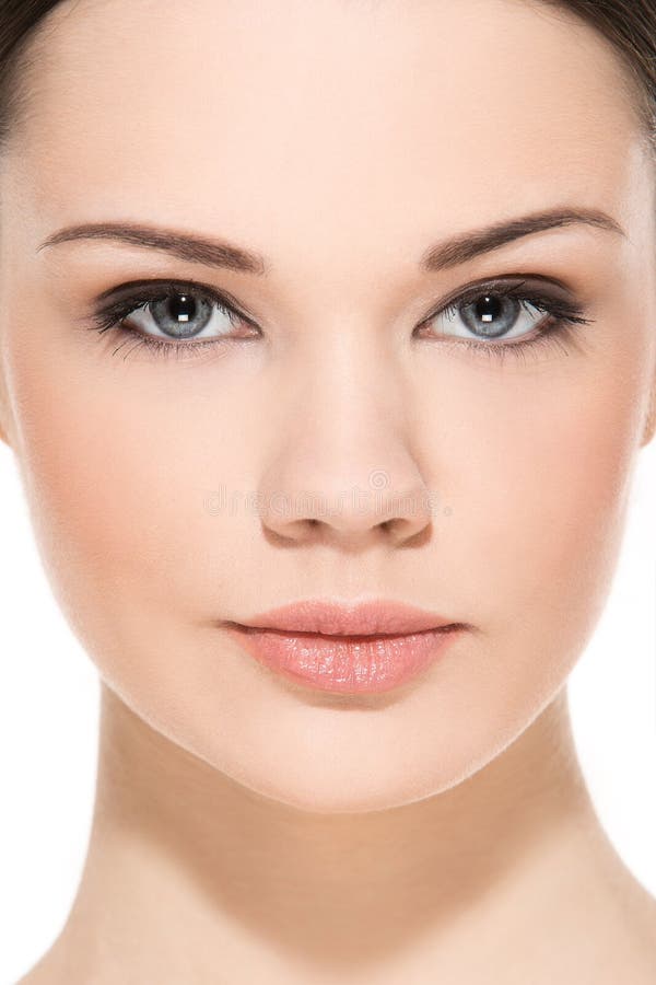 Beautiful Girl on a White Background Stock Photo - Image of charming ...