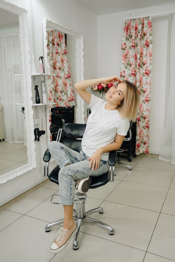 Beautiful Girl Working in a Beauty Salon Stock Photo - Image of happy ...