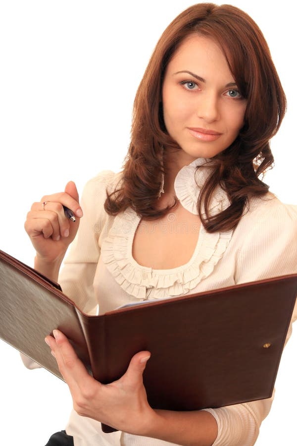 Beautiful girl works stock image. Image of beautiful - 12099347