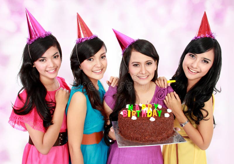 Beautiful Girls Celebrate Birthday Stock Image - Image of ocassion ...