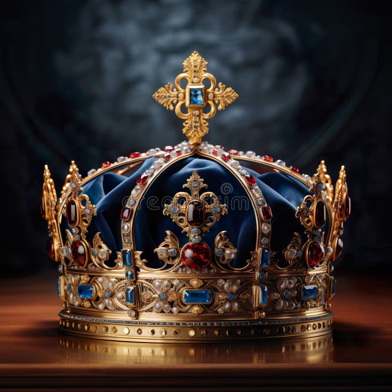 A Beautiful Glamorous Crown Generated by Artificial Intelligence Stock ...