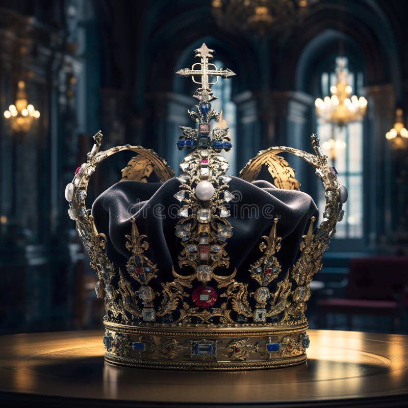 A Beautiful Glamorous Crown Generated by Artificial Intelligence Stock ...