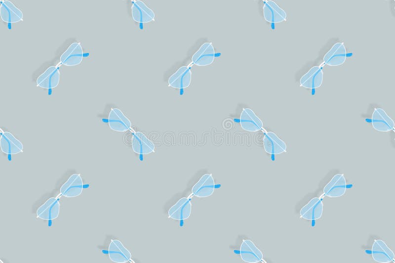 Glasses Seamless Pattern. Eyeglasses with Heart-shaped Lenses. Stock ...