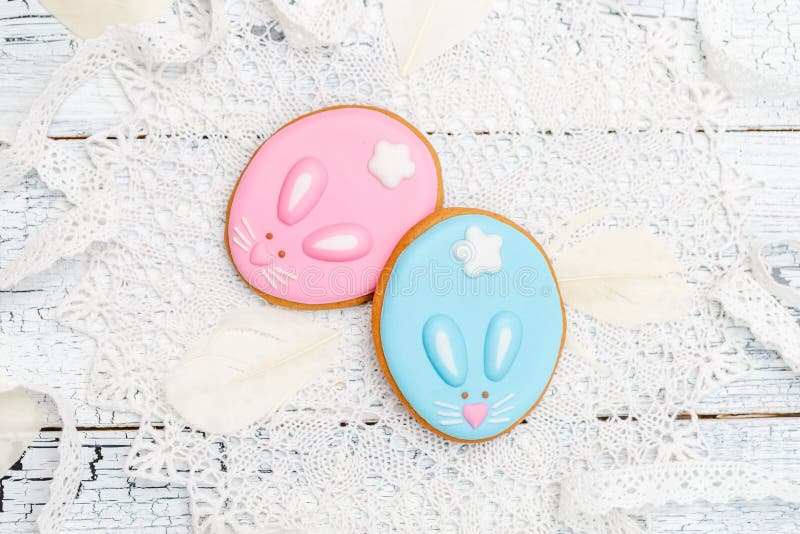 Beautiful Glazed Easter Cookies Stock Image - Image of decoration, food ...