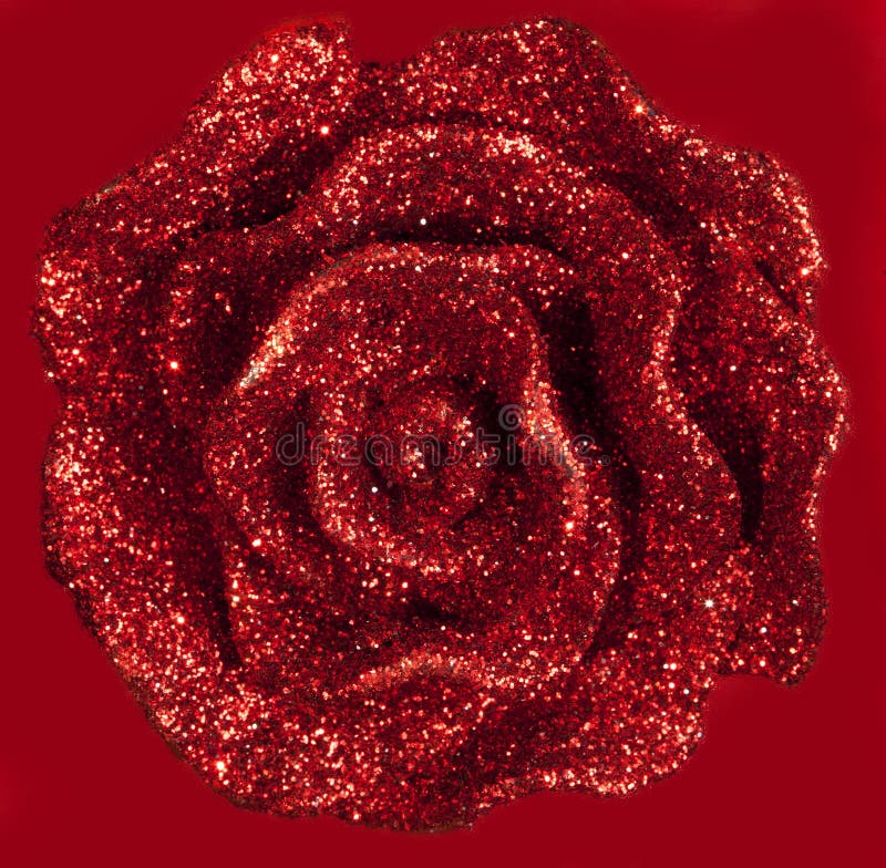 Beautiful Glittering Red Rose Background Stock Photos - Image: 17022173