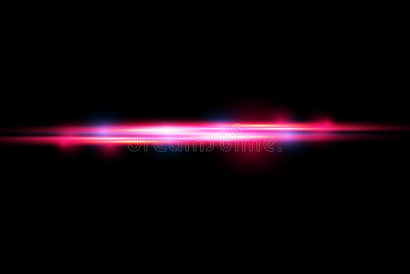 Red Blue Motion Police Line, Horizontal Light Rays Stock Vector ...