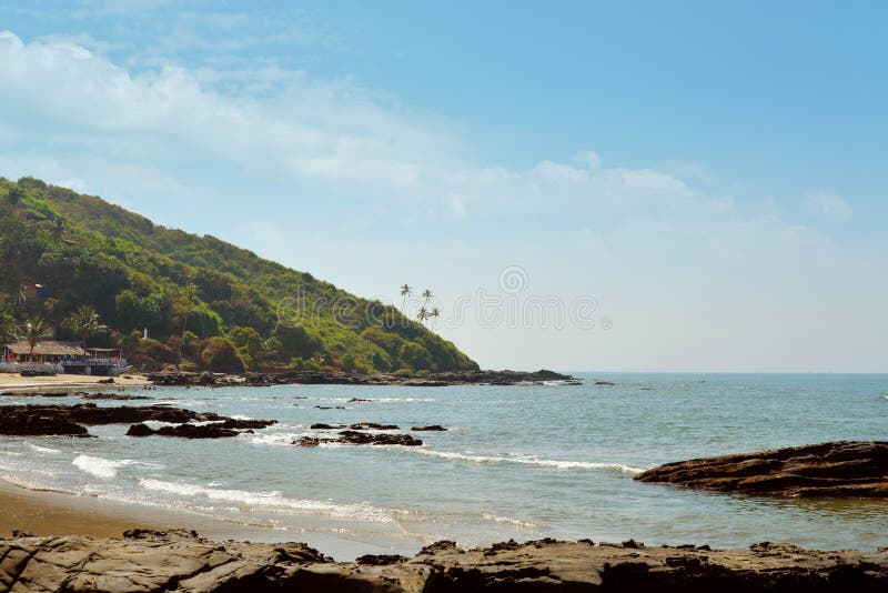Beautiful Goa Province Beach Stock Photo - Image of india, downshift ...