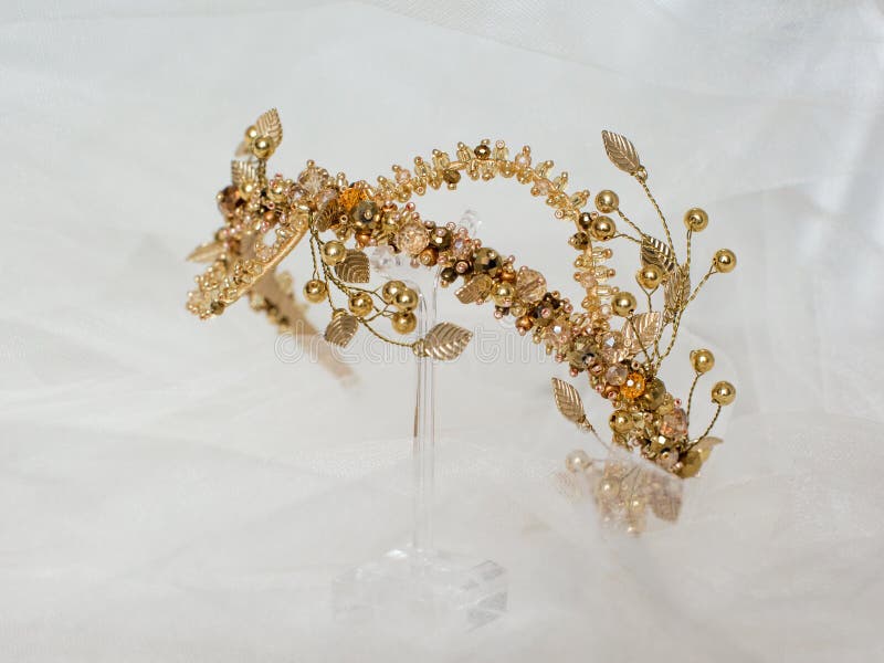 Beautiful Gold Crown on a Grey Background Stock Illustration ...