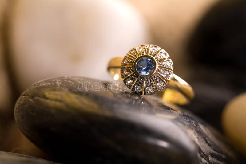 Beautiful gold ring. stock photo. Image of rocks, silver - 11868648