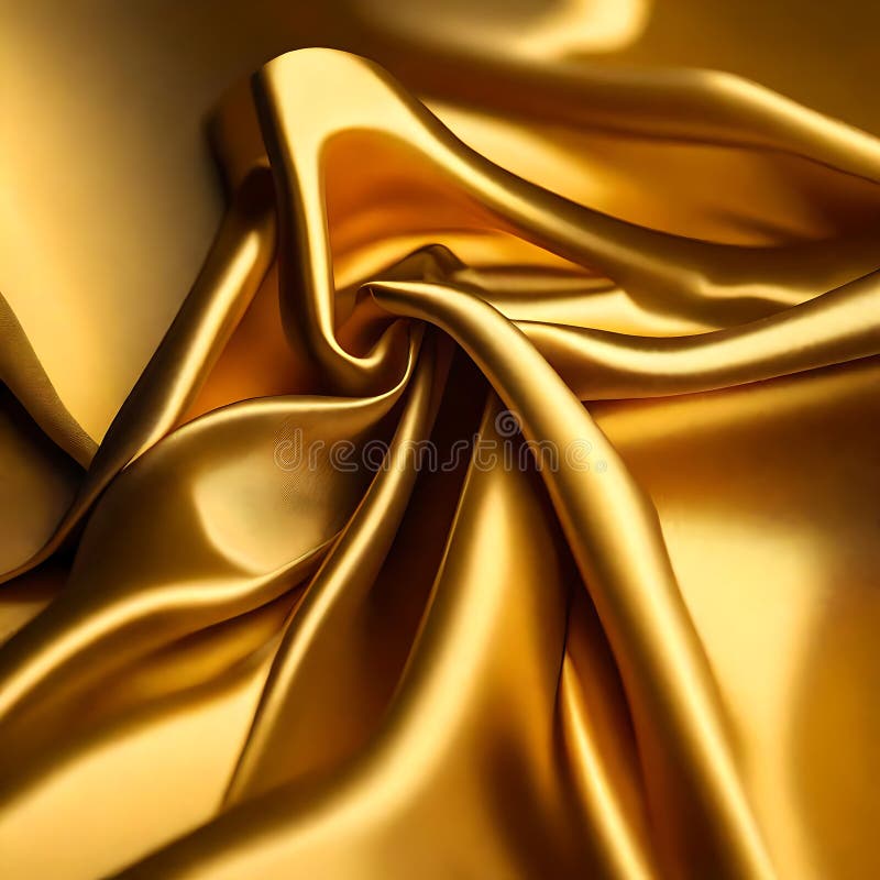 Gold Silk Cloth - Ai Generated Image Stock Illustration - Illustration ...