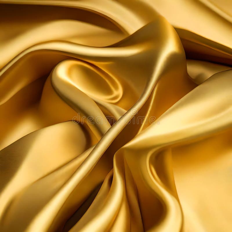 Gold Silk Cloth - Ai Generated Image Stock Illustration - Illustration ...
