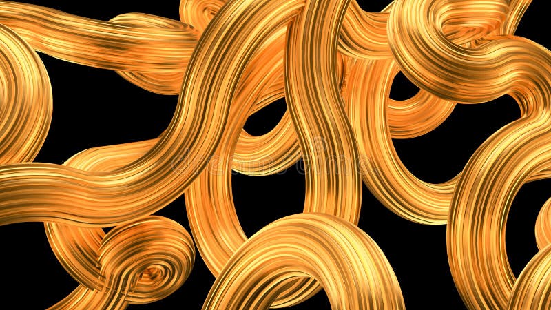 Beautiful Golden Background. 3d Illustration, 3d Rendering Stock ...
