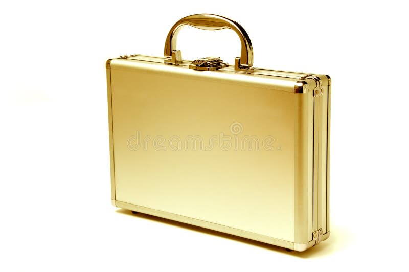 Beautiful Golden Briefcase 2 Stock Photo - Image of cooperation, chief ...