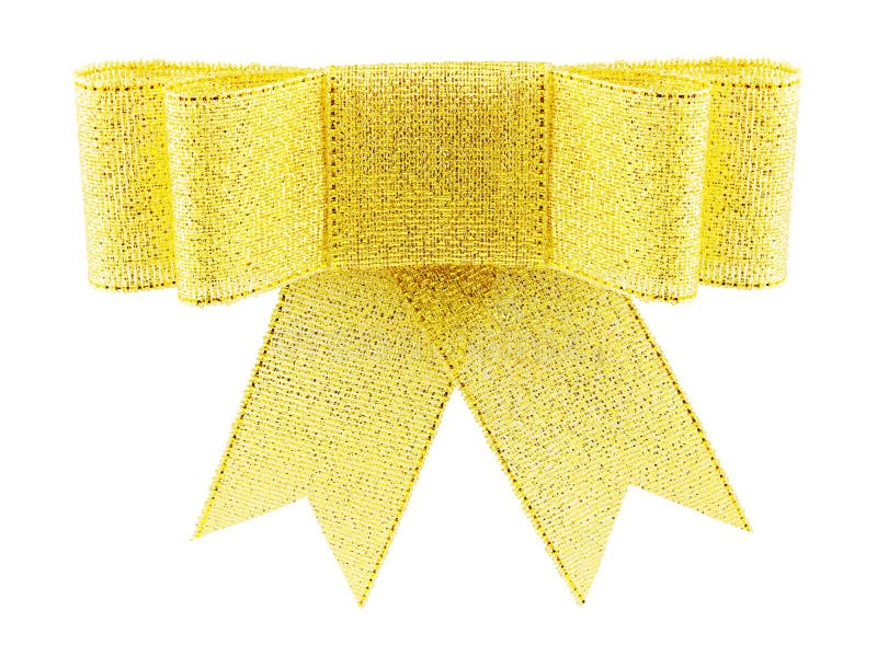 Beautiful Golden Brocade Gift Bow Stock Photo - Image of brocade ...