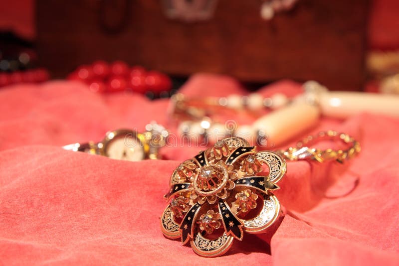 Beautiful Golden Diwali Diya Lamp Lights Stock Image - Image of object ...