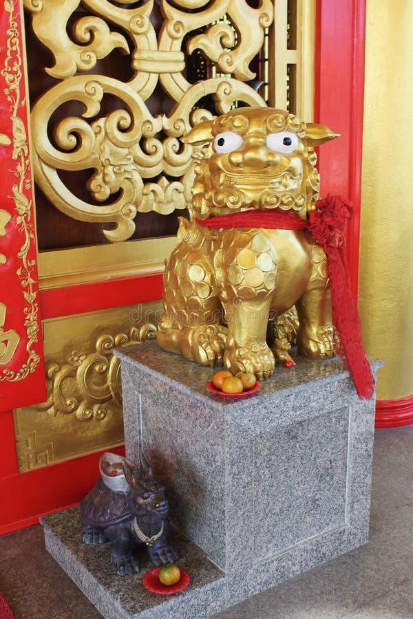 Beautiful Golden Buddhist Statue with a Red Cloth Stock Image - Image ...