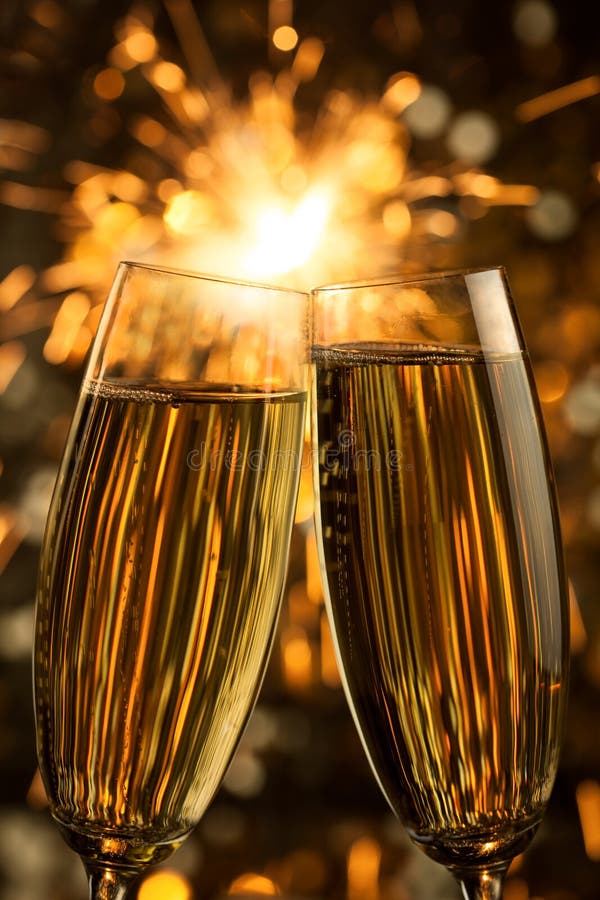 Golden Champagne Celebration Stock Image - Image of glass, occasion ...