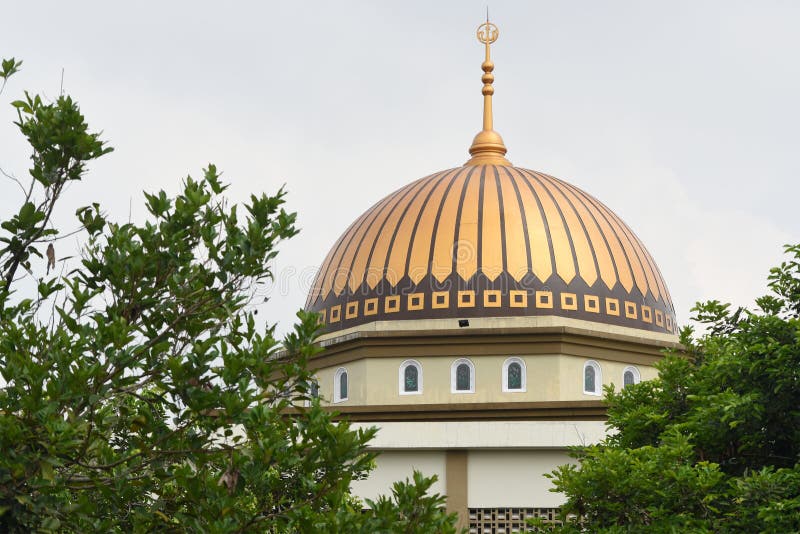 Beautiful Golden Dome of a Mosque Stock Photo - Image of golden, time ...